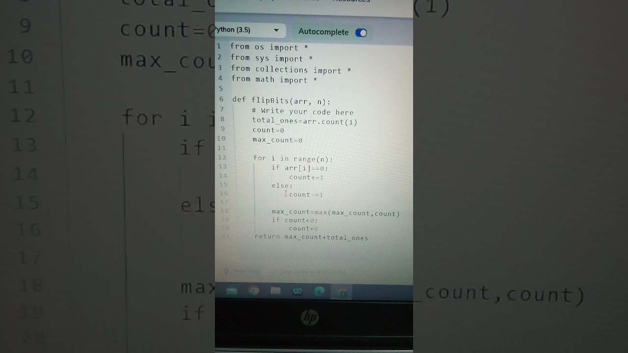 flip bits in Python #coding #python #javaprogramming #hackerrank #datastructures