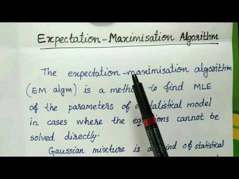 Expectation maximization algorithm / KTU Machine Learning