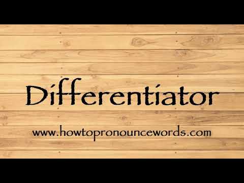 How To Pronounce Differentiator ? How To say Differentiator New Video
