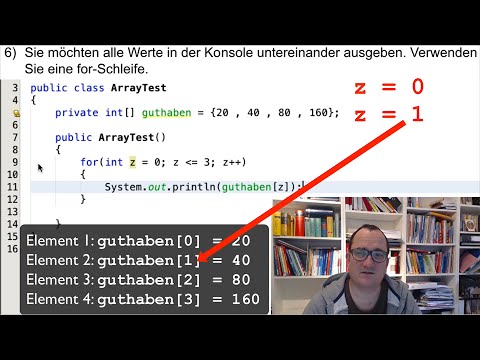 Java: Arrays 3 (deutsch) - Einfache Übungen