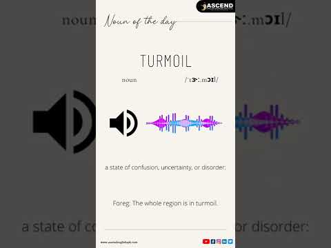 noun of the day turmoil | Daily Vocabulary | English Lesson for Beginners
