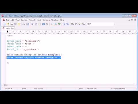 Learn Beginner PHP Tutorial 187 Custom Exceptions - Mind Luster