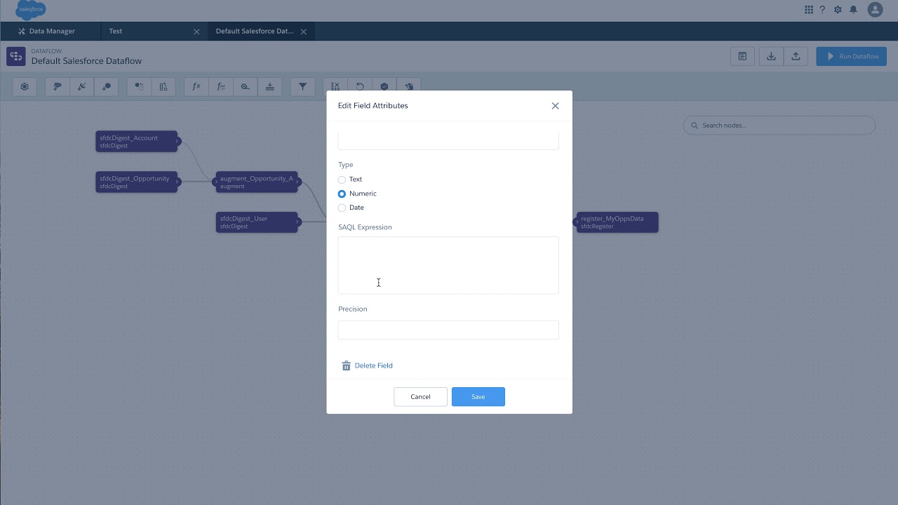 Einstein Analytics: Dataflow Transformations