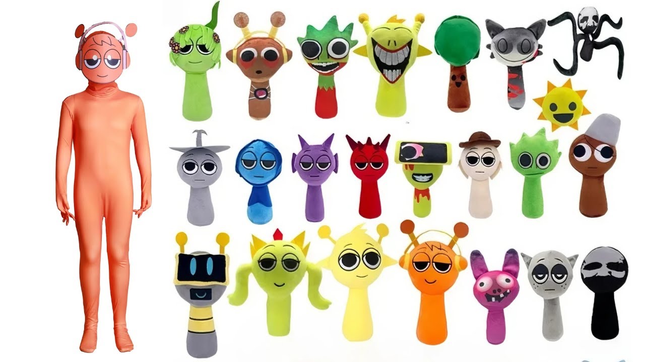 2025 New Sprunki Cosplay Costumes, Incredibox Sprunki Toys Unboxing Plush Collection