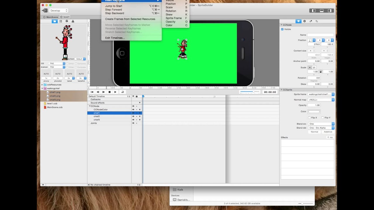 Spritebuilder Animation tutorial