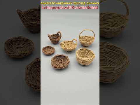 Mini Körbe flechten / DIY: weaving mini baskets #diy #diyprojects #flechten #miniature
