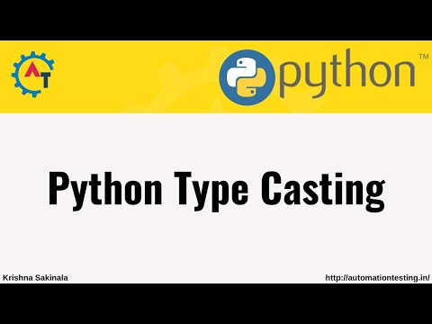 23. Python Type Casting | Python Tutorial For Beginners | Python @KrishnaSakinala