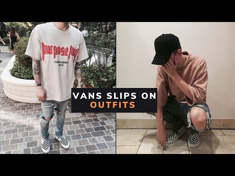 Vans Slips On Checkerboard Outfits 2021 | How To Style Vans Slip On | Vans Sneakers Outfit Ideas Men