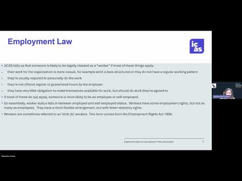 Employment status for tax purposes