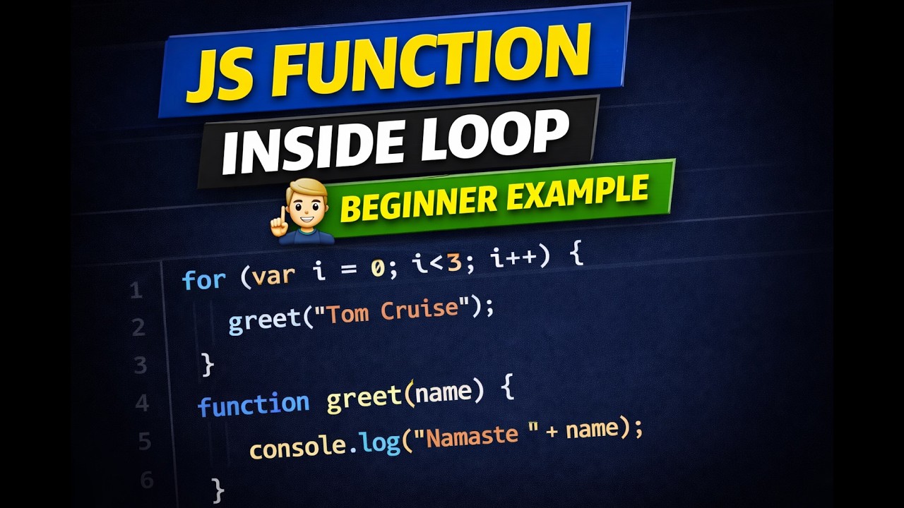JavaScript Function Inside Loop Explained | Beginner Tutorial