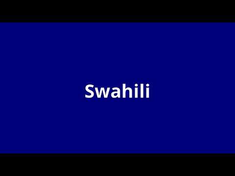 what is the meaning of Swahili