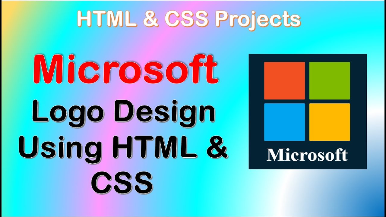 Microsoft Logo Design Using pure html & CSS | Microsoft Logo | html & CSS projects.