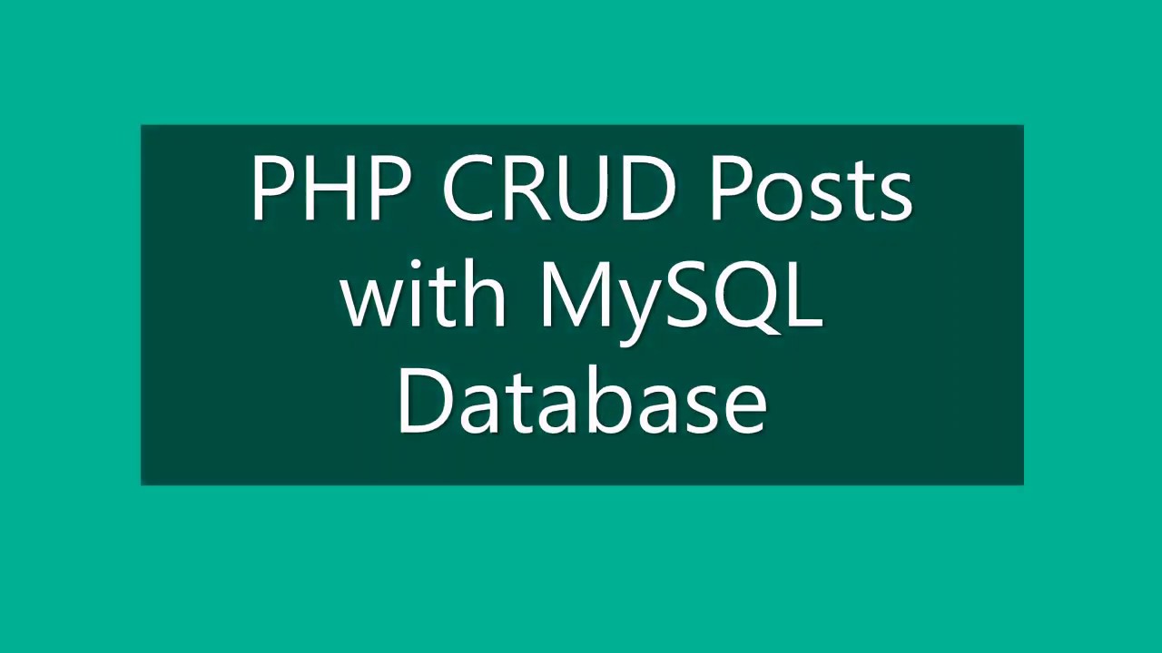 PHP CRUD Posts with Mysql Database | Part 3 : Clean code using Functions and | Using Session