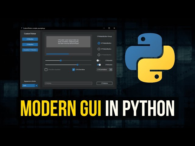 Building Modern Graphical User Interfaces in Python with Custom Tkinter | Galaxy.ai | Galaxy.ai