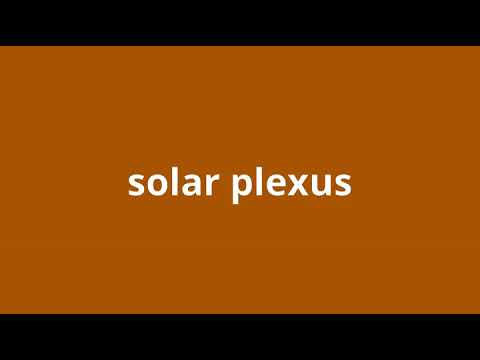what is the meaning of solar plexus