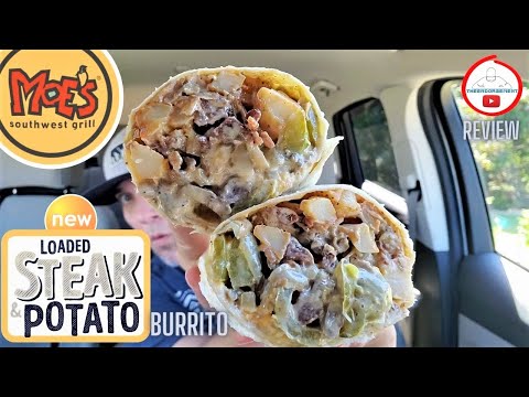 Moe's® LOADED STEAK & POTATO BURRITO Review! 🥩🥔🌯 | Moe's® Southwest Grill