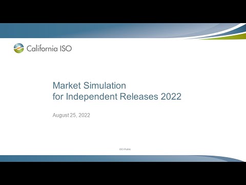 Aug 25, 2022 - Market Simulation for Independent Releases 2022