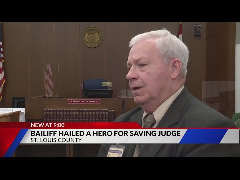 Baliff hailed "hero" for saving life of St. Louis County circuit court judge