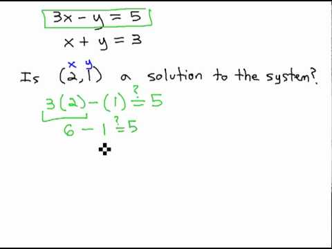 Is it a solution to the system?