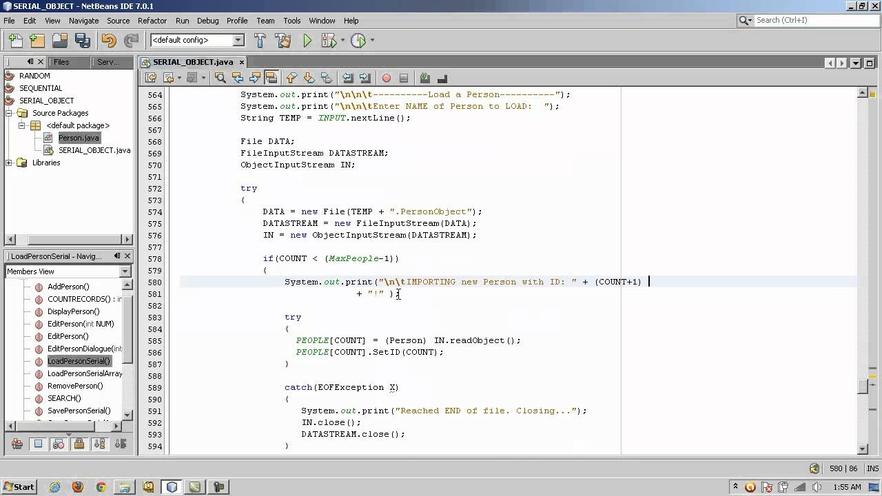 Java FIle Access - Part 5 of 5 - Implementing Serializable and Writing Objects