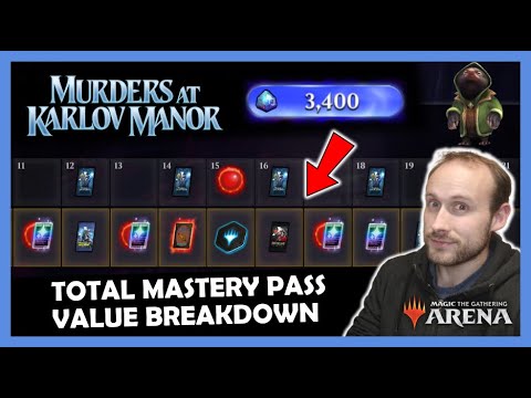 How Much Is the Mastery Pass Worth for Murders At Karlov Manor? | MTG Arena Economy Guide