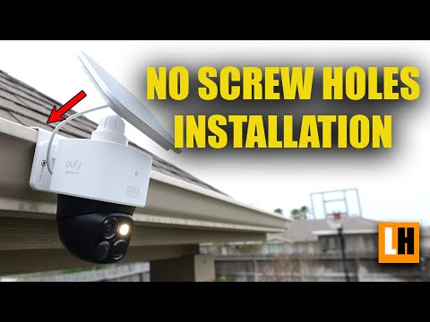 Eufy SoloCam S340 | E30 Easy Mounting - Gutter Mount No Screw or Drilling Required