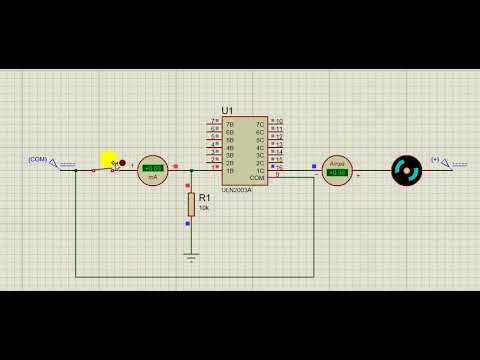 Switching a Motor using Darlington Transistor IC ULN2003