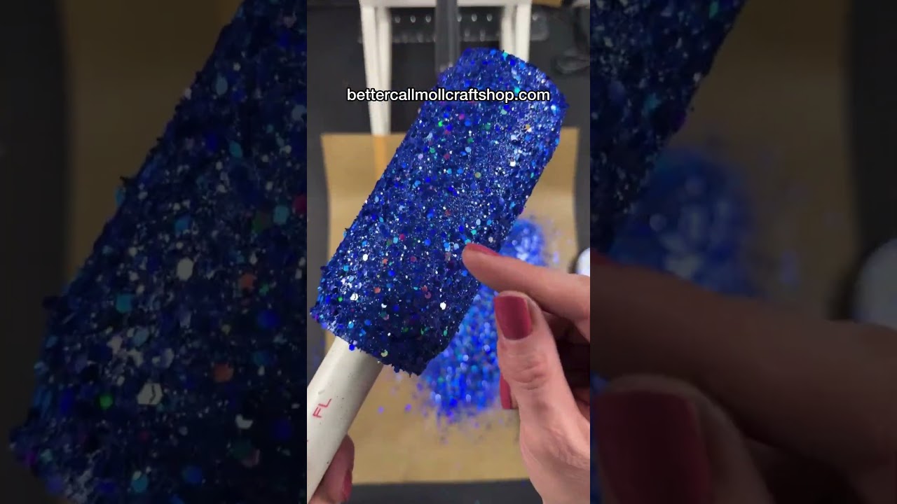 Applying Chunky Glitter to a Tumbler