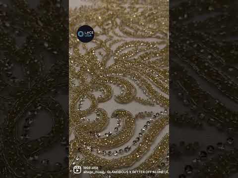 Beaded & Corded Bridal Lace Fabric GD-12279, Available in White,Ivory, Silver & Gold. #fabrics