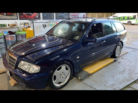 Mercedes-Benz W202 C43 AMG start of machine polishing. Using SB3 compounds.