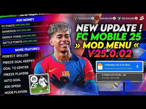 FC MOBILE MOD MENU V25.0.02 ✅ Unlimited Money & Fc Points | FC Mobile Mod Menu | Fc Mobile Mod Apk