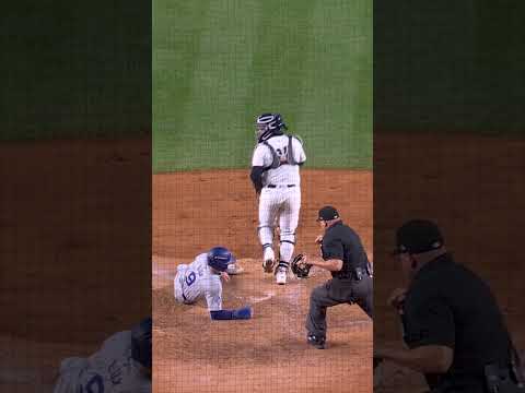 Out or safe? 🤔 #mlb #baseball #worldseries #Dodgers #yankees