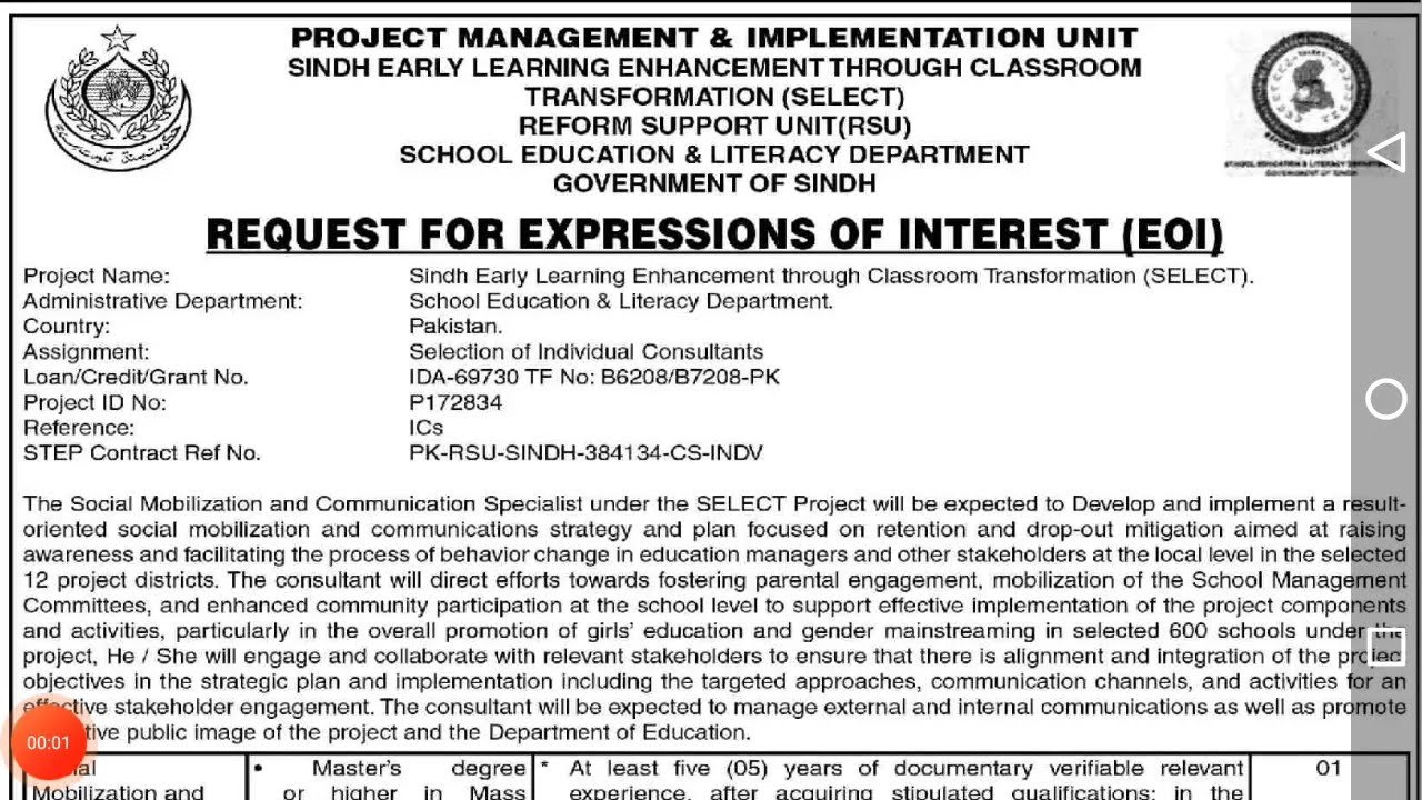 School Education and Literacy Department Sindh Jobs 2023 | Full Guide