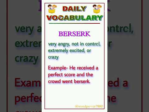 BERSERK meaning #shorts #youtubeshorts #shortsvideo #yt #ytshort #vocabulary #english #word #vocab