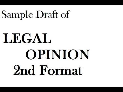 Draft of Legal Opinion 2nd Format # Legal Opinion # drafts for lawyers # pleading