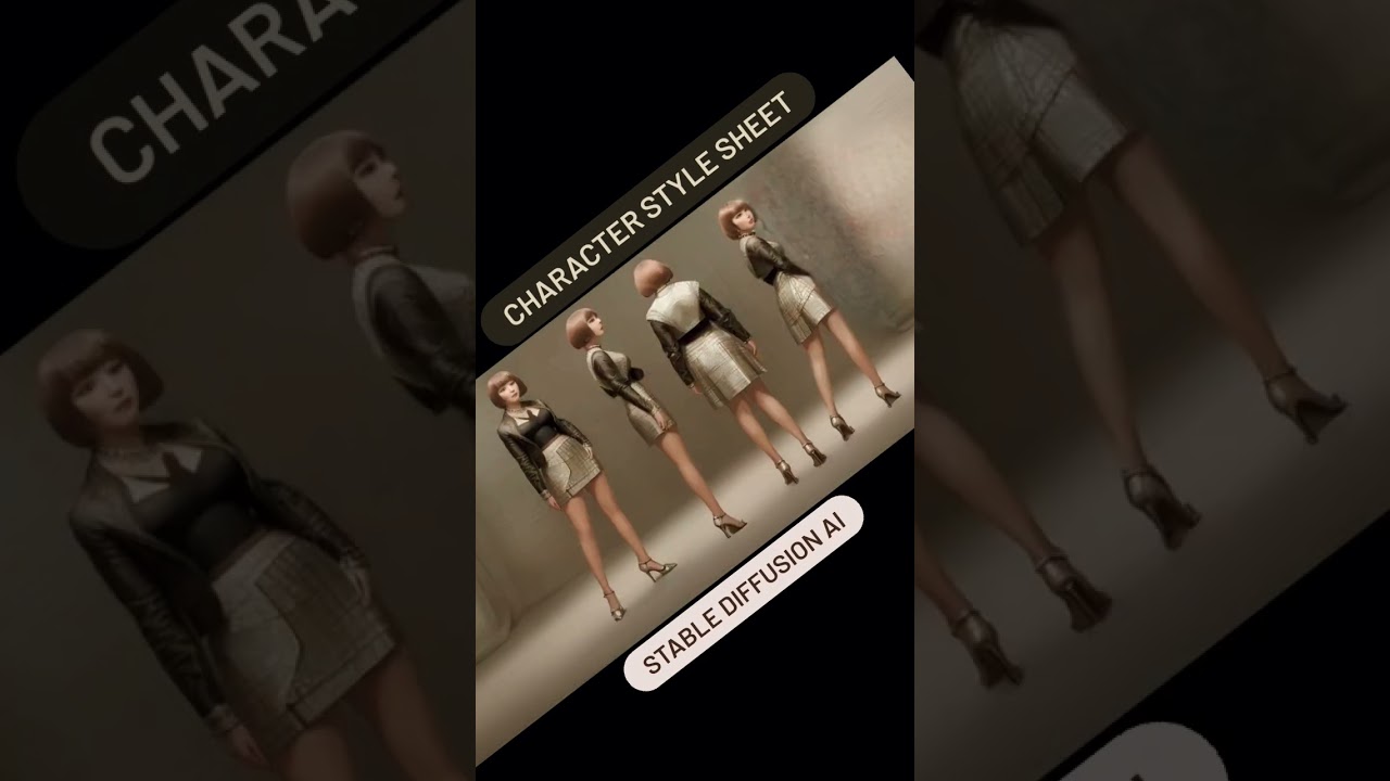 #stablediffusion #charactersheet #stylesheet #AI | posing character with #controlnet in SD A1111