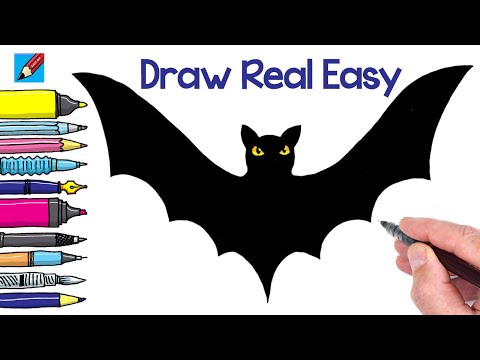 How to Draw a Spooky Halloween Bat Real Easy – Shoo Rayner