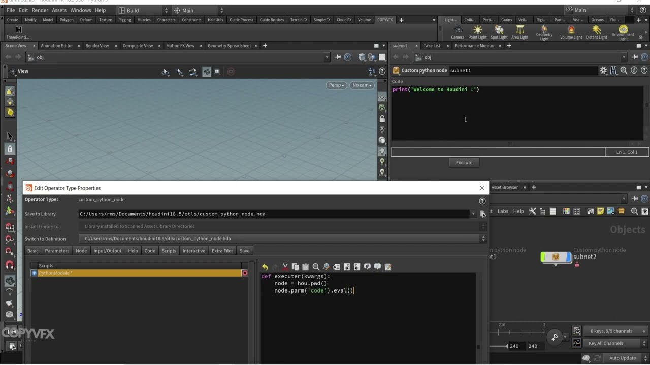 Houdini Python - 03 Custom Python Node