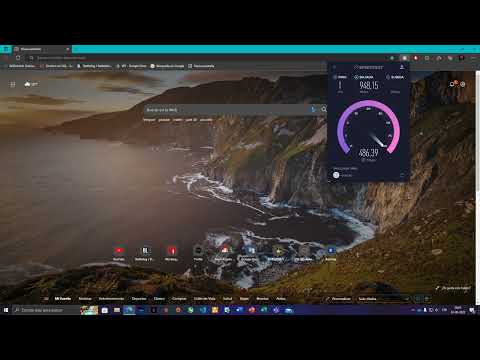 SpeedTest Movistar 900mb simétricos Fibra Óptica