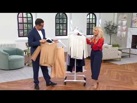 BEAUTIFUL by Lawrence Zarian Scoop Neck Novelty Stitch Top with Lurex on QVC