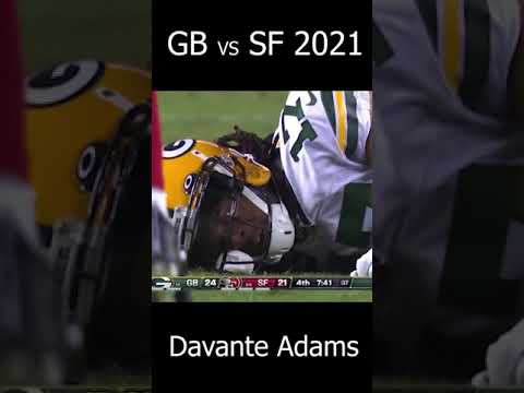 Scary Hits, Green bay packers vs San francisco 49ers 2021, Davante Adams / NFL Fans