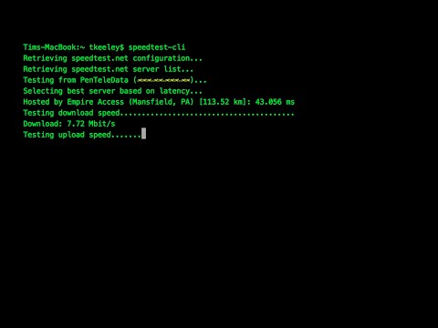 Speedtest.net CLI Terminal Speed Test