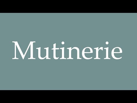 How to Pronounce ''Mutinerie'' (Mutiny) Correctly in French