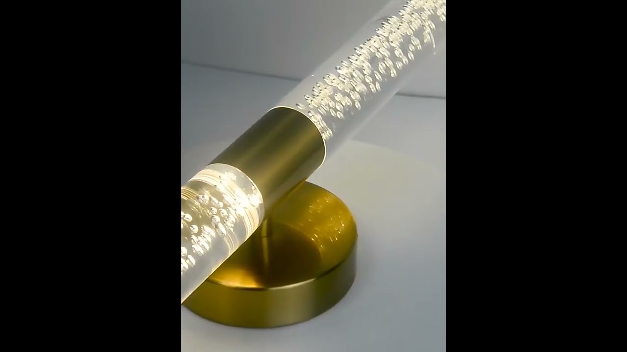 Gold Crystal Glass Cylindrical Shade Wall Lamp  #glowave #light #illuminator  #home #youtube #lamp
