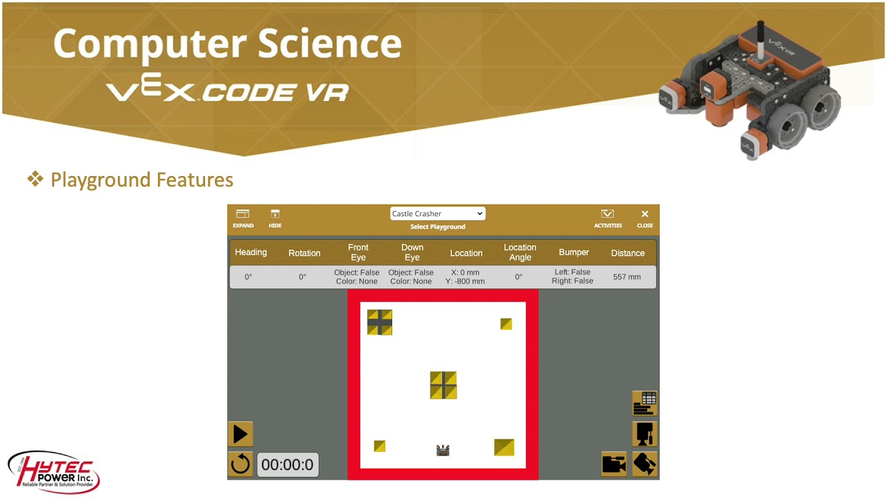 Using the Playground Features in VEXcode VR