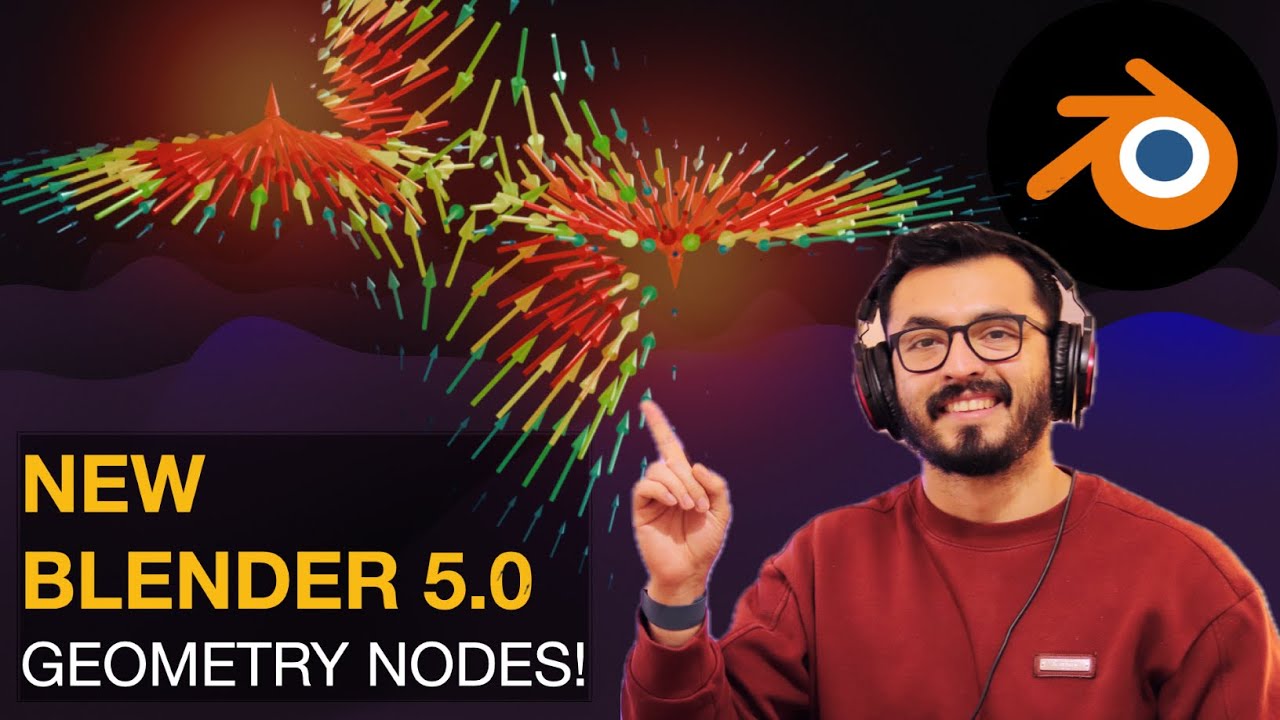 NEW Grid Nodes in Blender 5:  Build Vector Fields, Gradients & Glyphs (Full Tutorial)