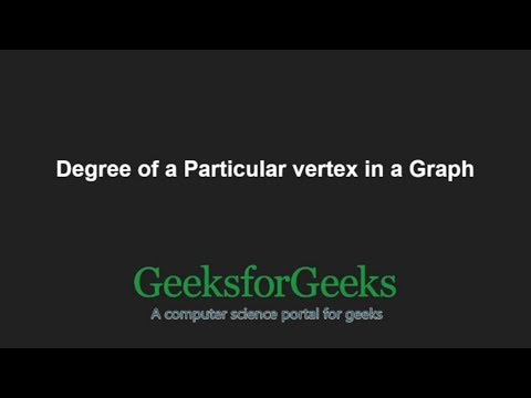 Find the Degree of a Particular vertex in a Graph | GeeksforGeeks