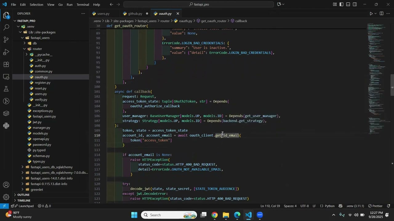 Github authentication using fastapi and reactjs || fastapi || fastapi-users