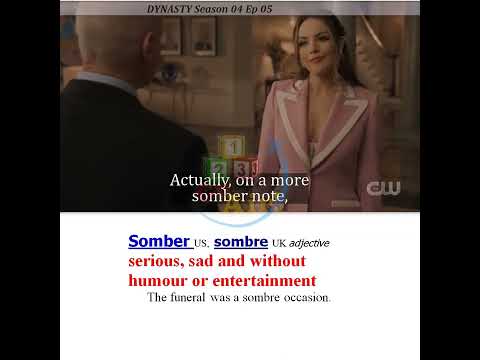 Somber - Meaning, Pronunciation, Usage | Learn English with TV Shows & Movies