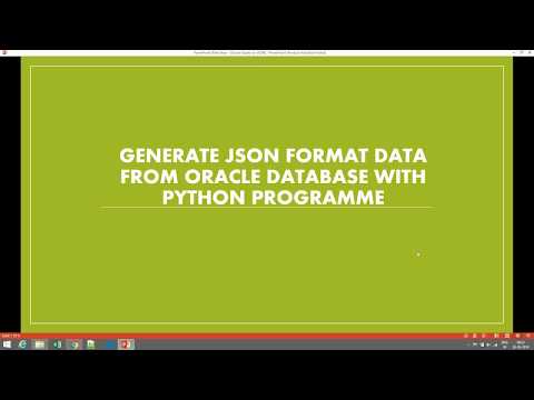 Convert Oracle Data to JSON Format